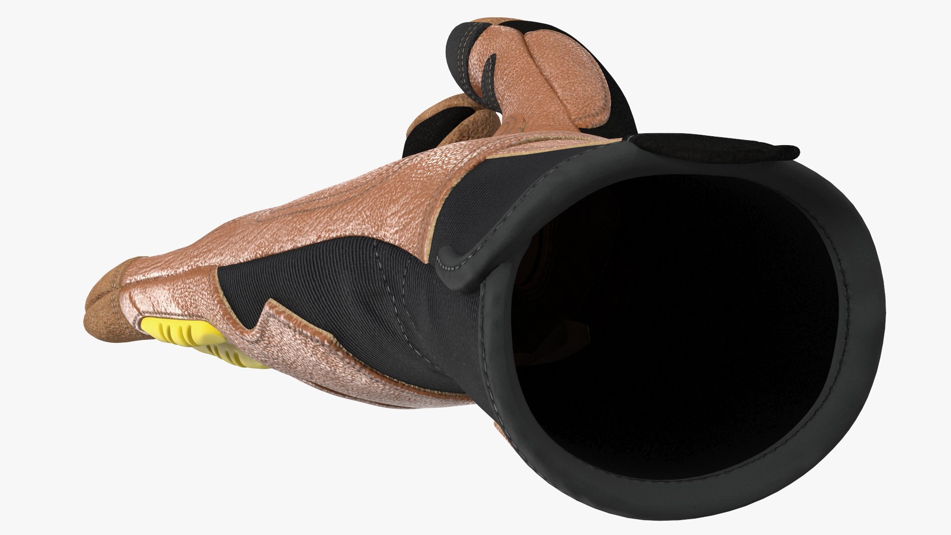 Safety Leather Gloves With Knuckle Guards OK Hand Gesture Model ...