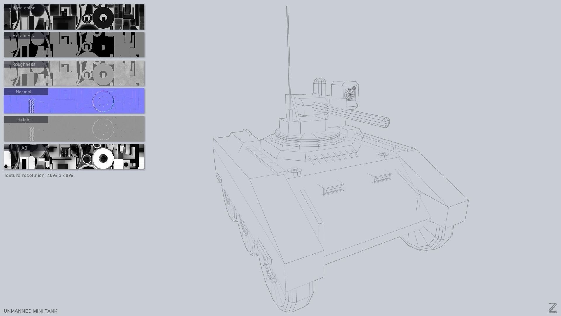 Unmanned Mini Tank collection 3D model - TurboSquid 2159218