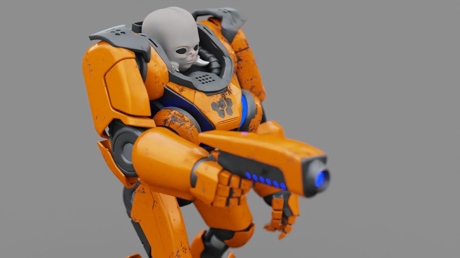 CYBORG ALIEN FIGHTER rigged 3D model - TurboSquid 1939927