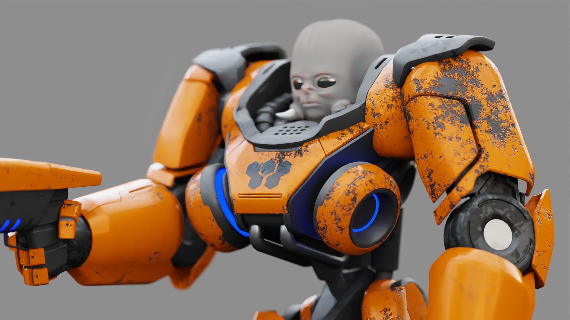 CYBORG ALIEN FIGHTER rigged 3D model - TurboSquid 1939927