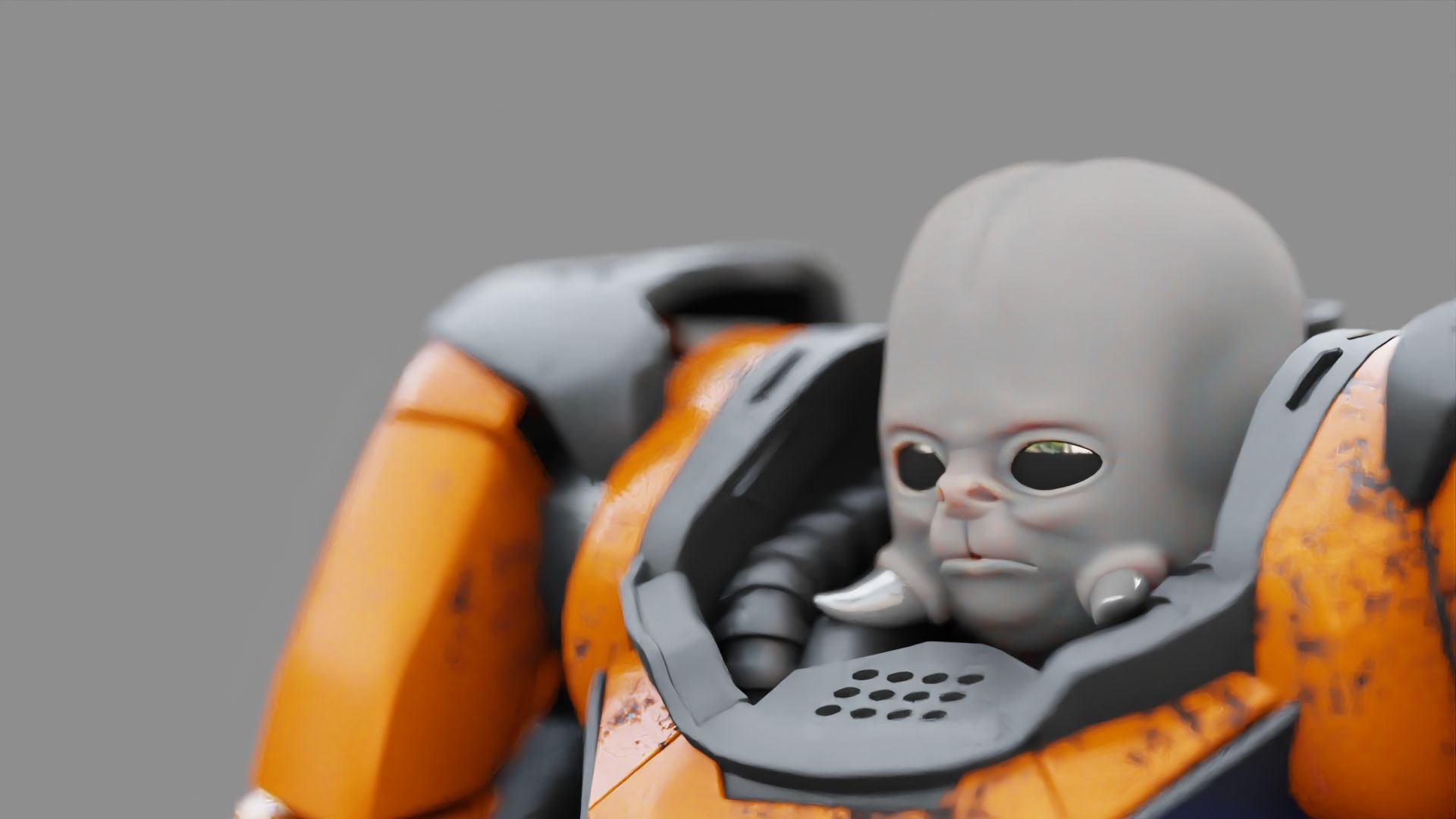 CYBORG ALIEN FIGHTER rigged 3D model - TurboSquid 1939927