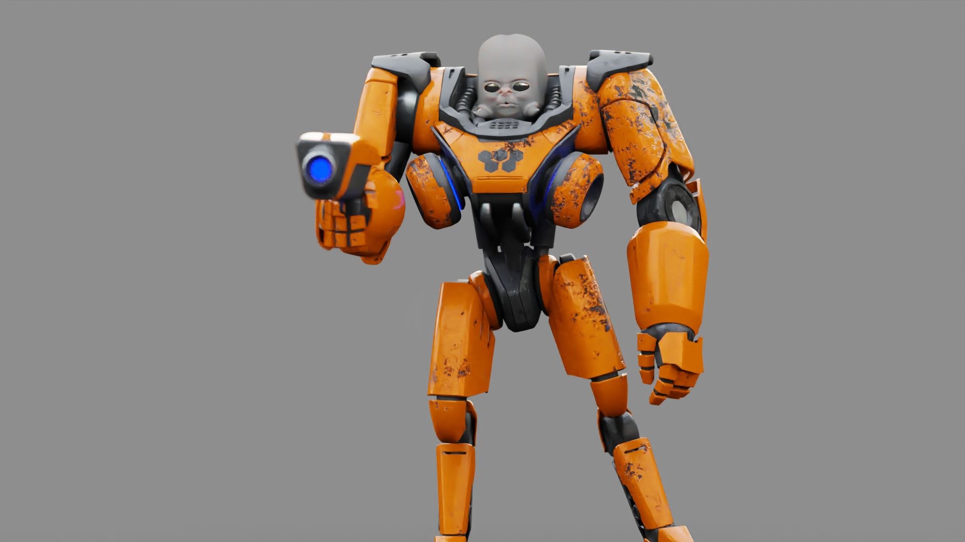 CYBORG ALIEN FIGHTER rigged 3D model - TurboSquid 1939927