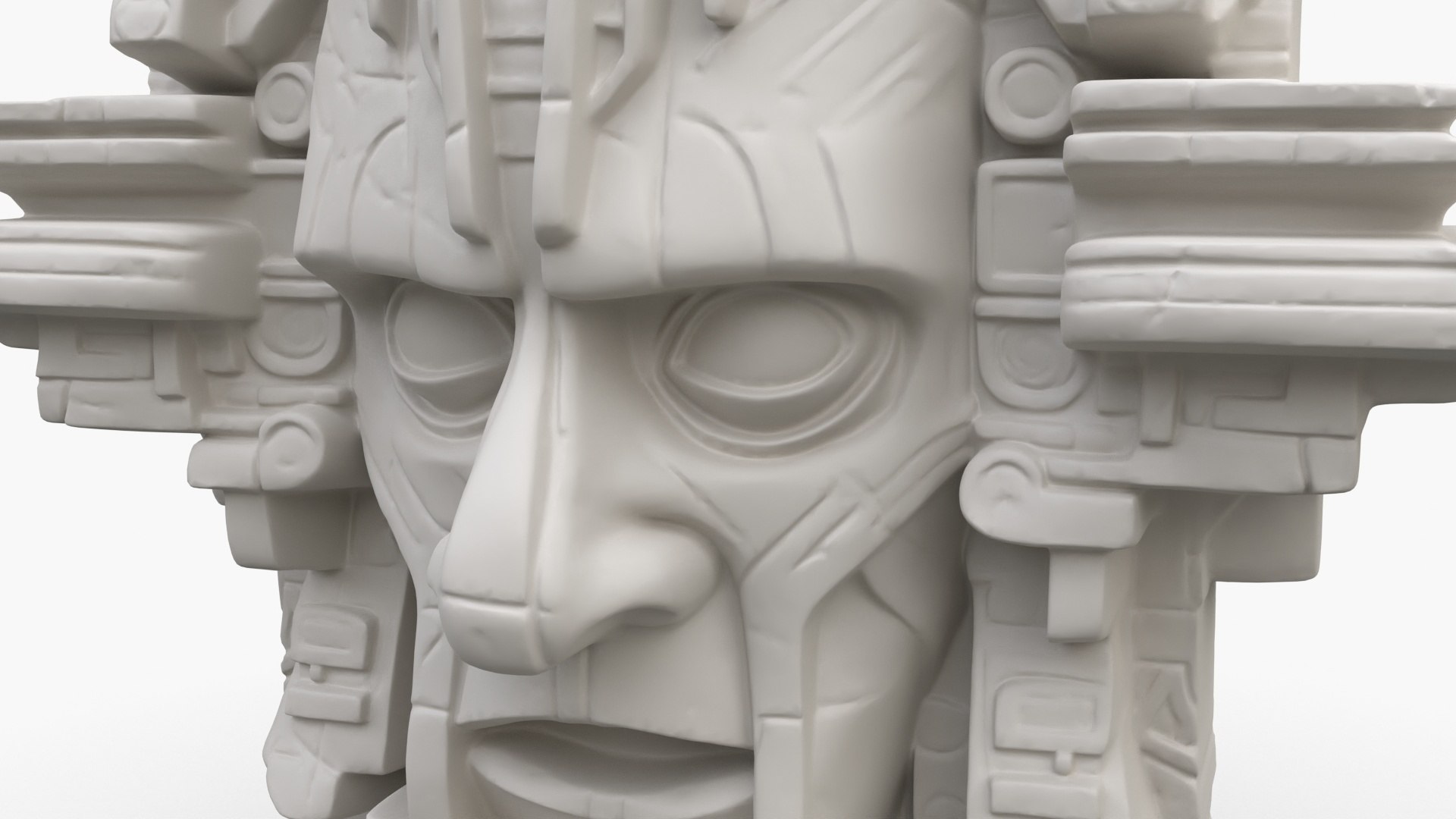 3D Aztec Stone Head 21 - TurboSquid 2200431