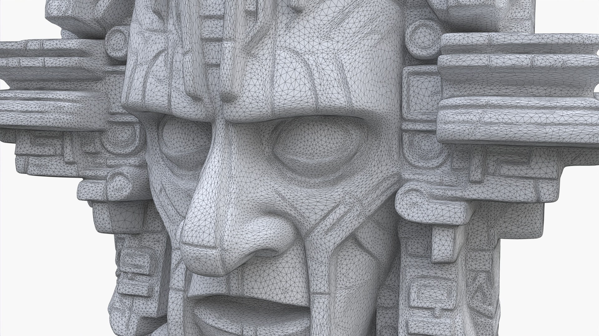 3D Aztec Stone Head 21 - TurboSquid 2200431