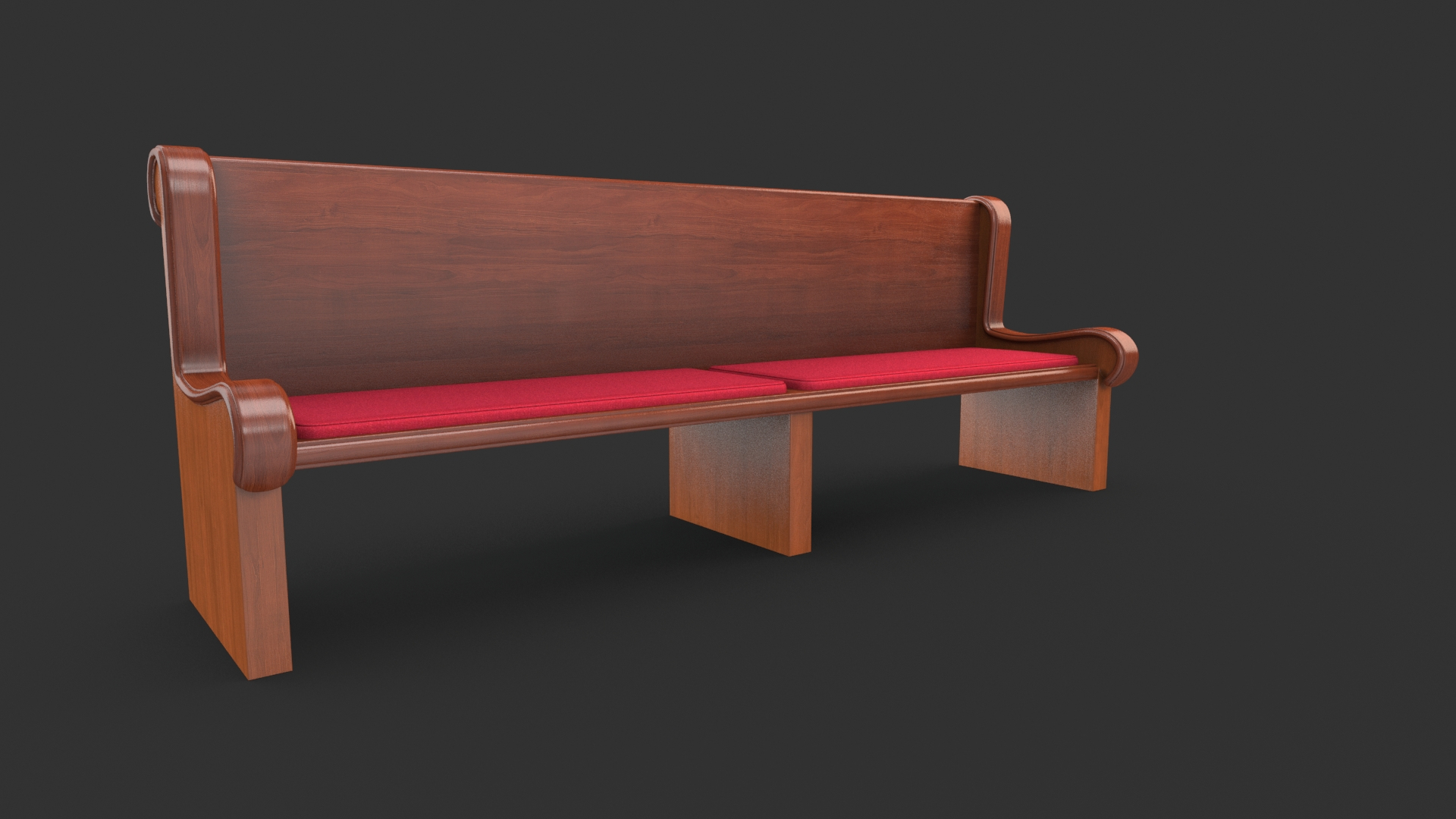 3D Church Pew Interior Model - TurboSquid 1614414