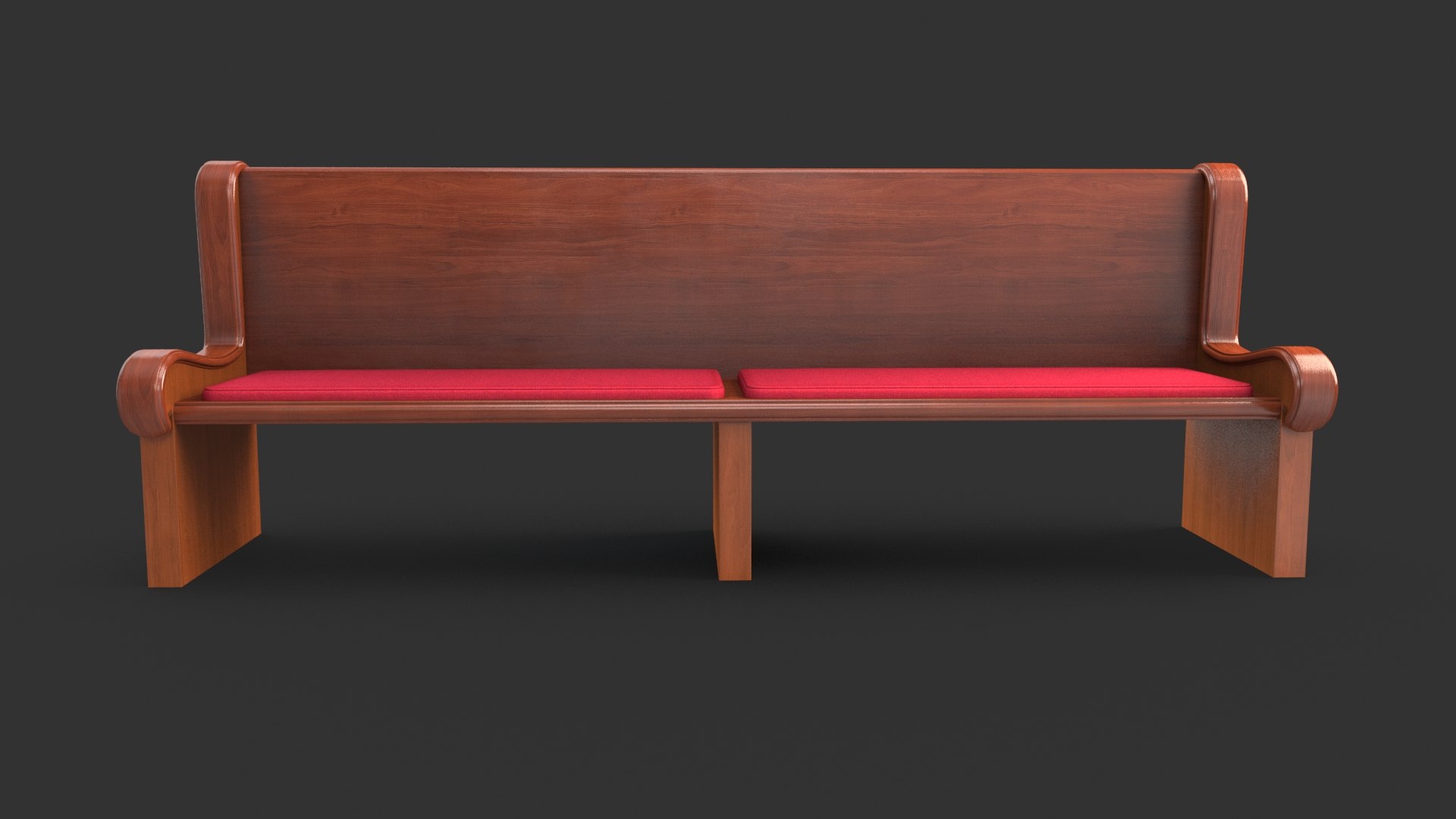 3D Church Pew Interior Model - TurboSquid 1614414