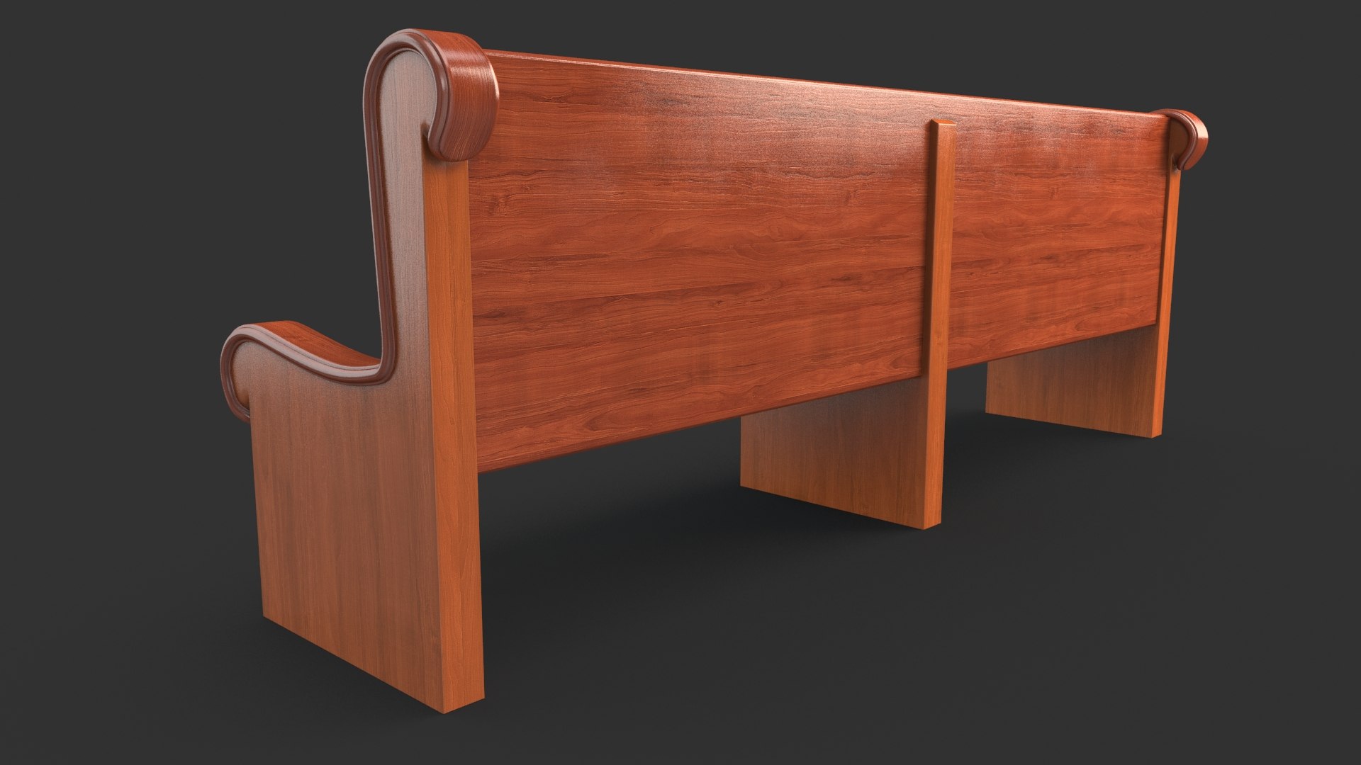 3D Church Pew Interior Model - TurboSquid 1614414
