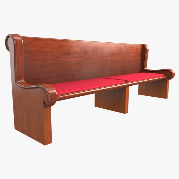 3D church pew interior model - TurboSquid 1614414