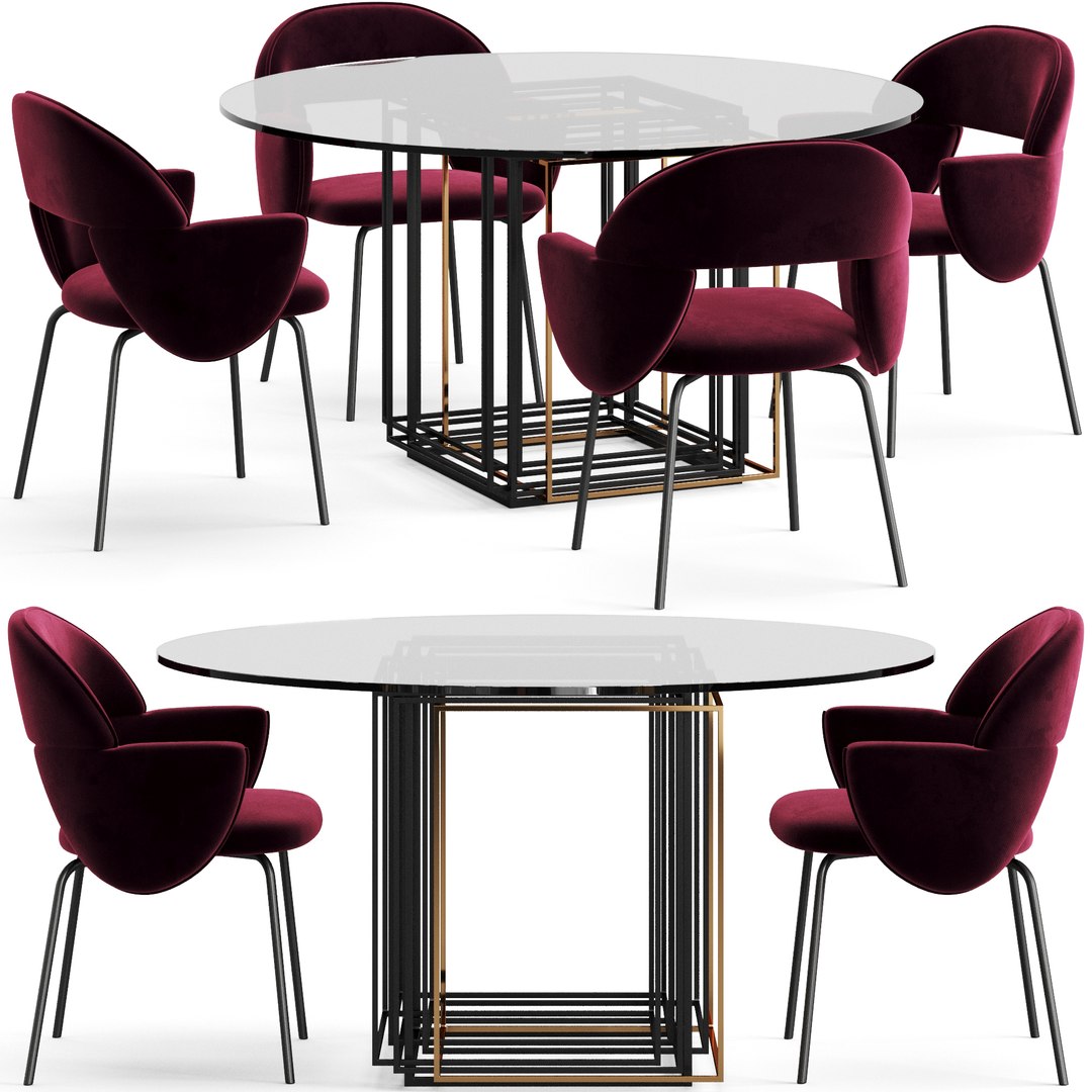 Fendi Casa Dining Set 3D Model - TurboSquid 2071173