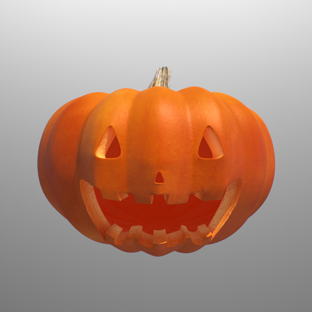 3d model posing halloween pumpkin