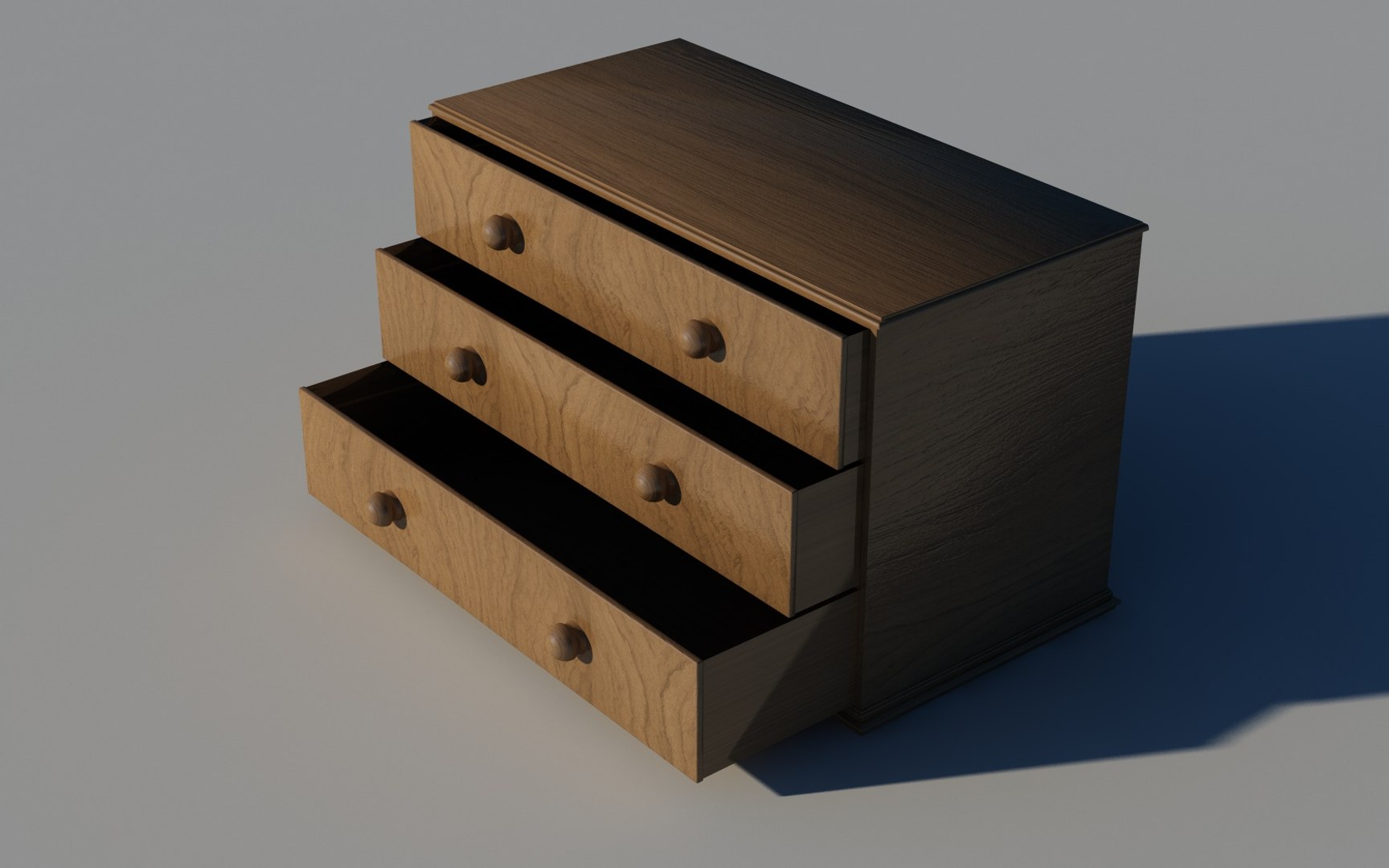 Wooden Drawer Wood 3d Model