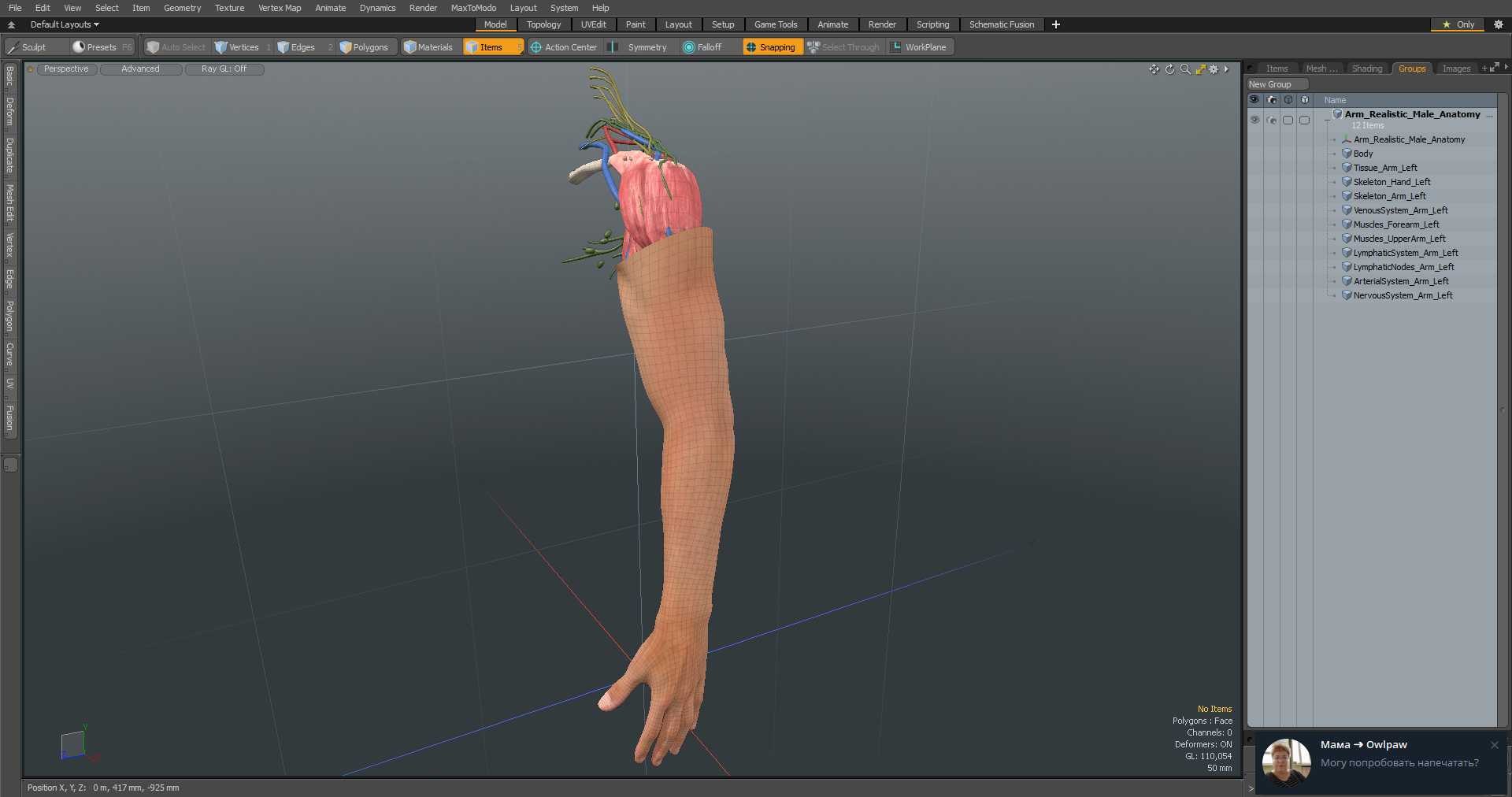 Arm Realistic Male Anatomy 3D - TurboSquid 2169040