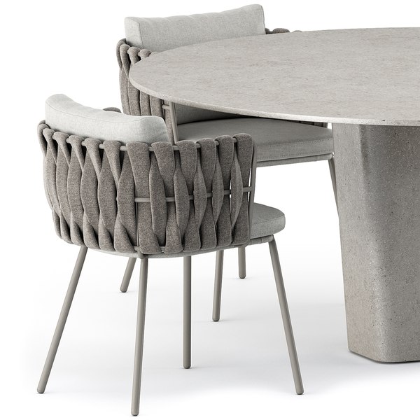Tosca armchair and TAO dining table 3D model - TurboSquid 1800564