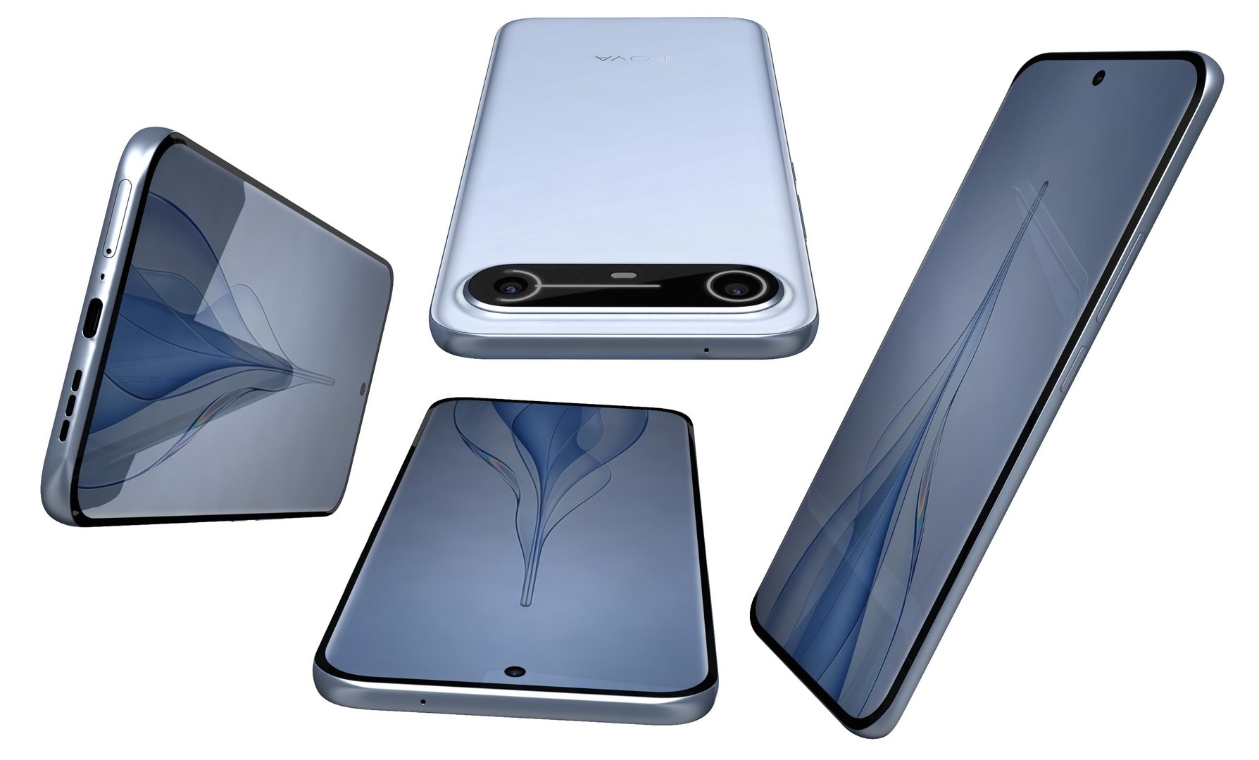 3D Tecno Pova Slim 5G Blue Model - TurboSquid 2474373