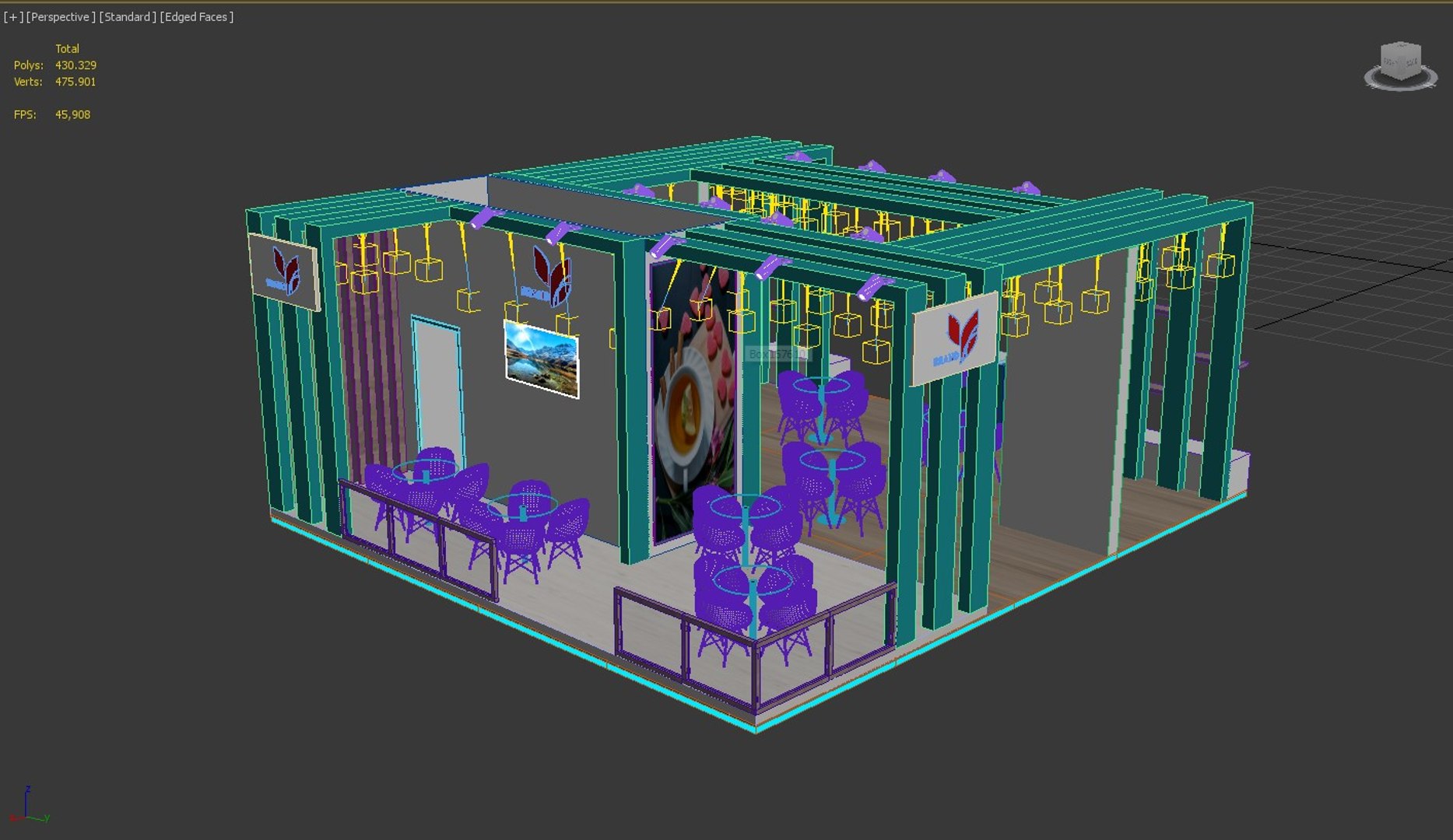 3D Model Stall Height 4 Open - TurboSquid 1615005