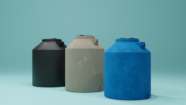 Plastic water tanks model - TurboSquid 1792657