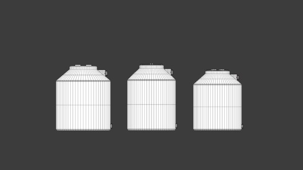 Plastic water tanks model - TurboSquid 1792657