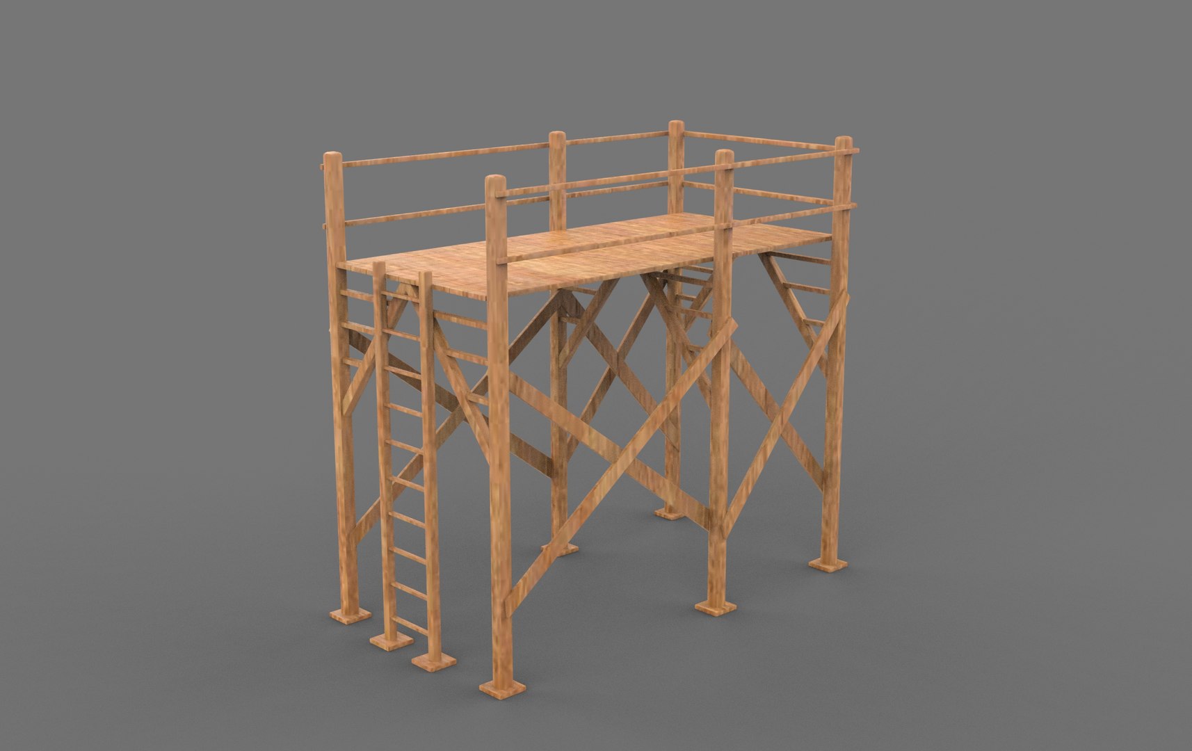 Wooden Scaffolding 3D Model 3D Model - TurboSquid 2363262
