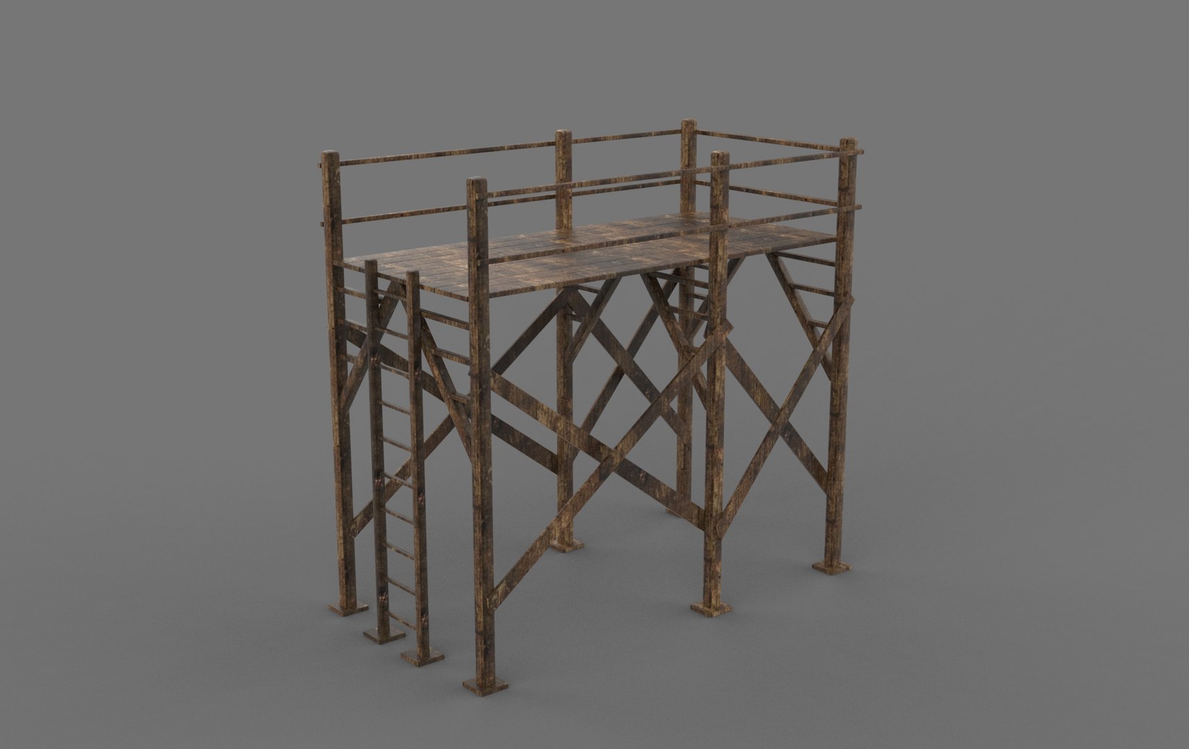 Wooden Scaffolding 3D Model 3D Model - TurboSquid 2363262