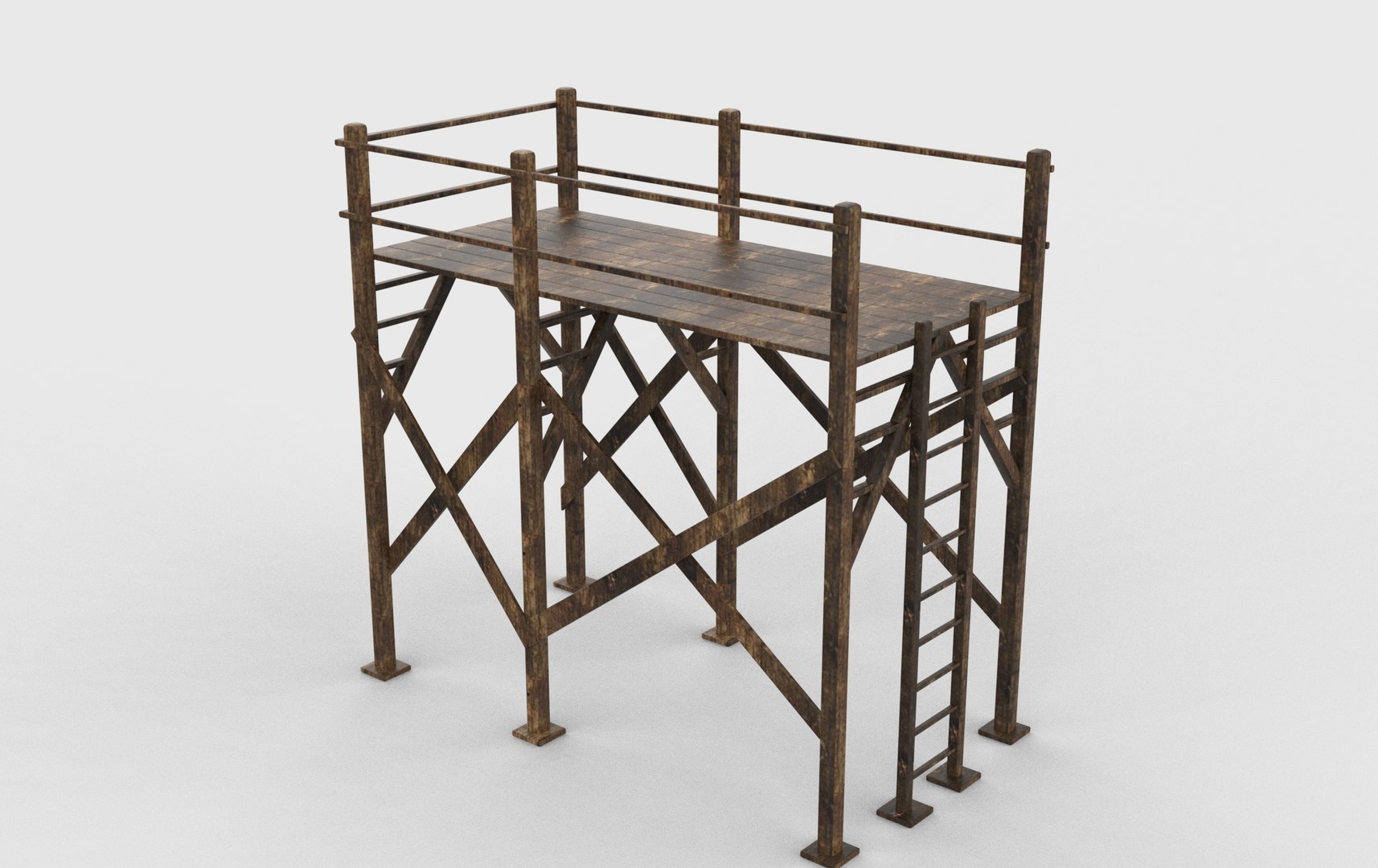 Wooden Scaffolding 3D Model 3D Model - TurboSquid 2363262