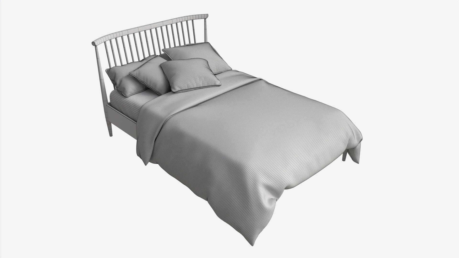 3D Bed Double Ercol Salina model - TurboSquid 2010950