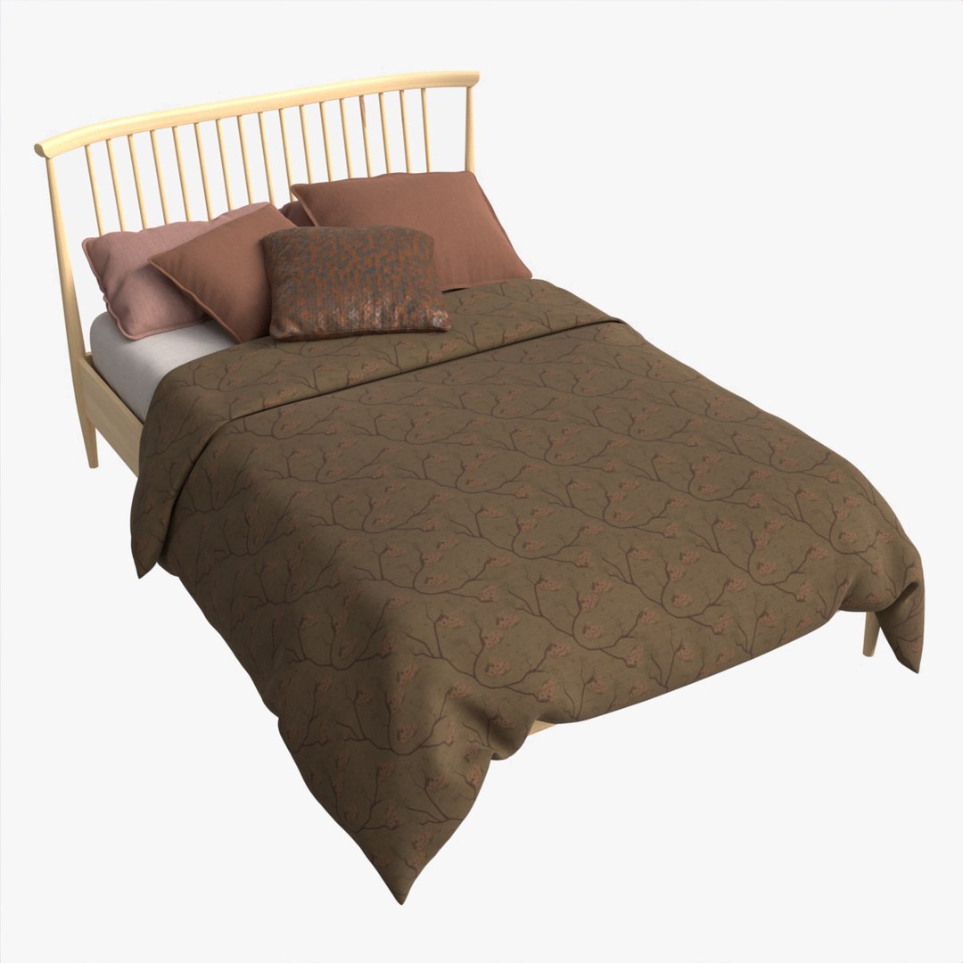 3D Bed Double Ercol Salina model - TurboSquid 2010950