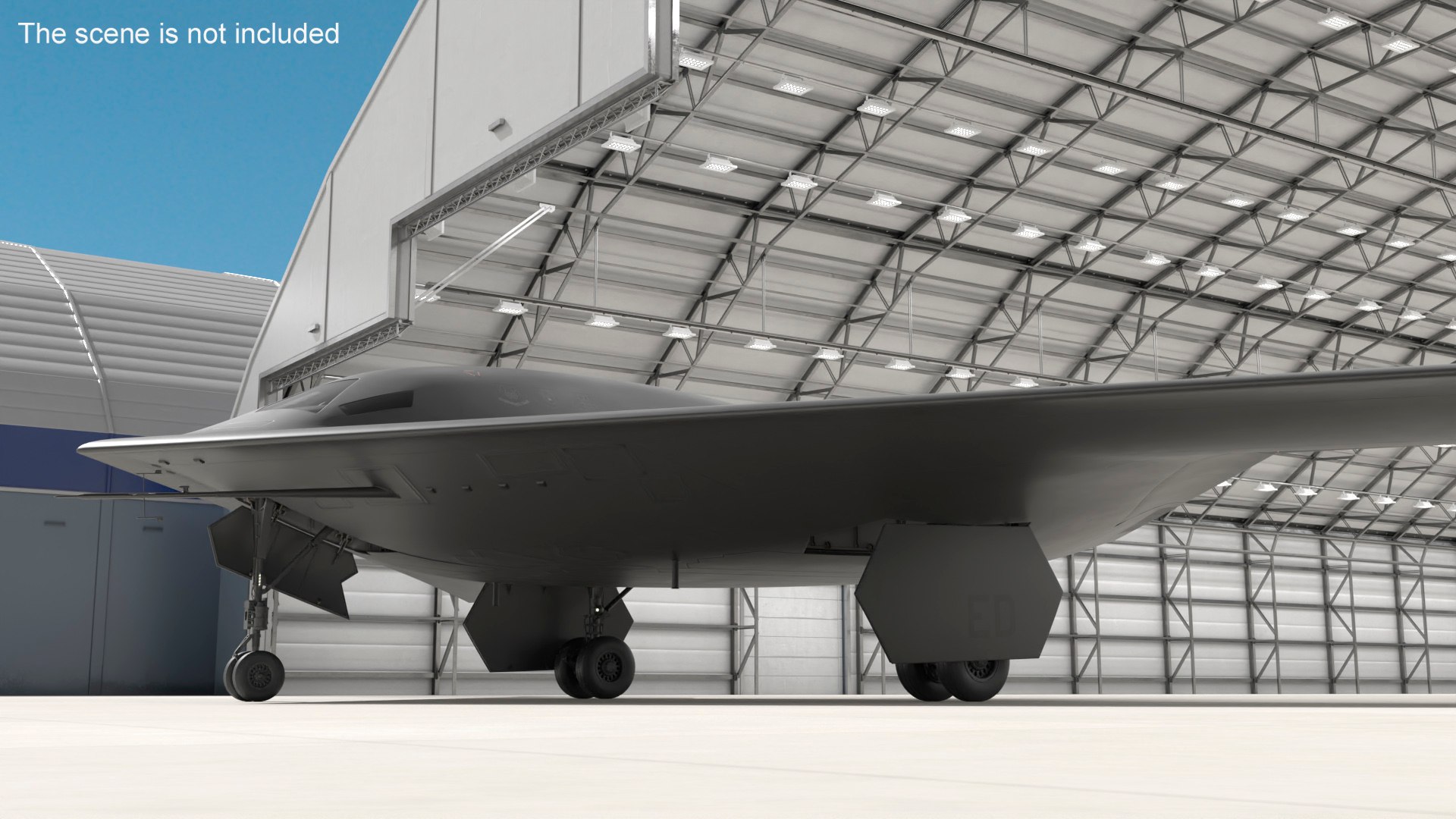 3D B-21 Raider Low Observable Aircraft Black Rigged Model - TurboSquid ...