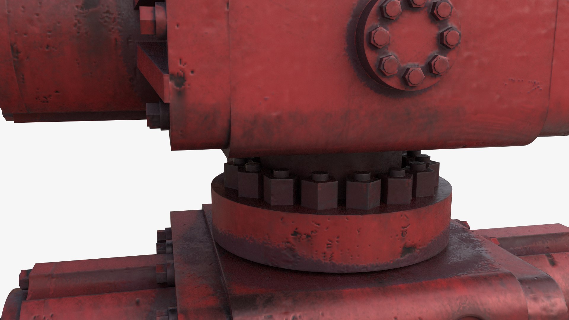Oil Equipment - Rusted Drilling WellHead 3D Model - TurboSquid 2092092