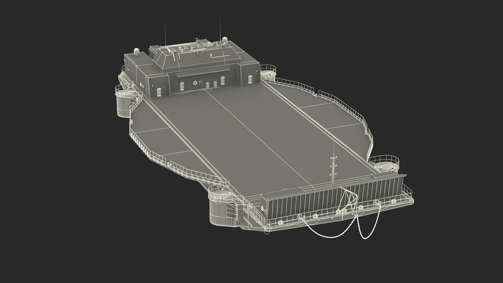 3D SpaceX Autonomous Rocket Recovery Barge Marmac - TurboSquid 2120444