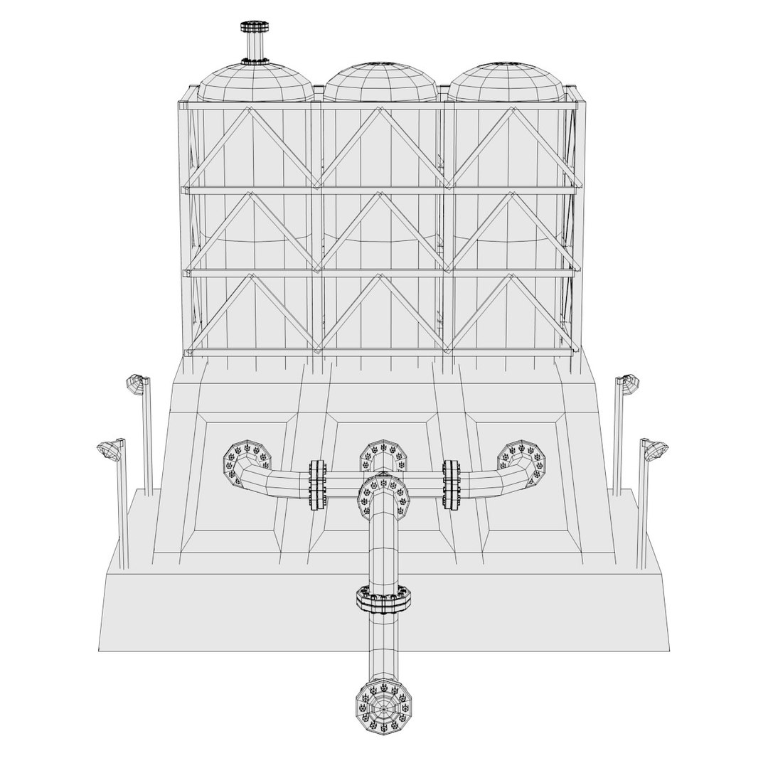 3d model refinery units blending