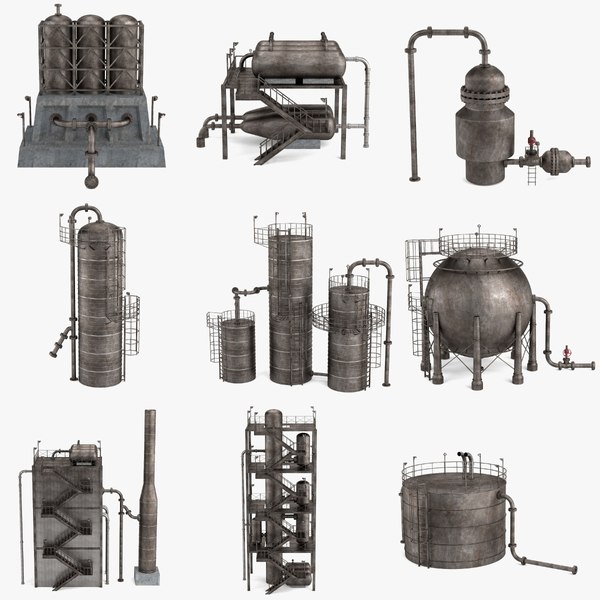 Blender Refinery Models | TurboSquid