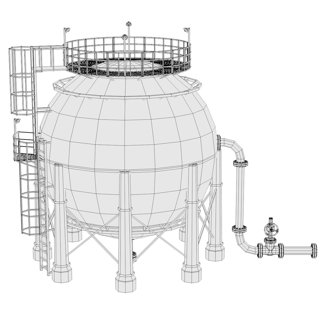 3d model refinery units blending