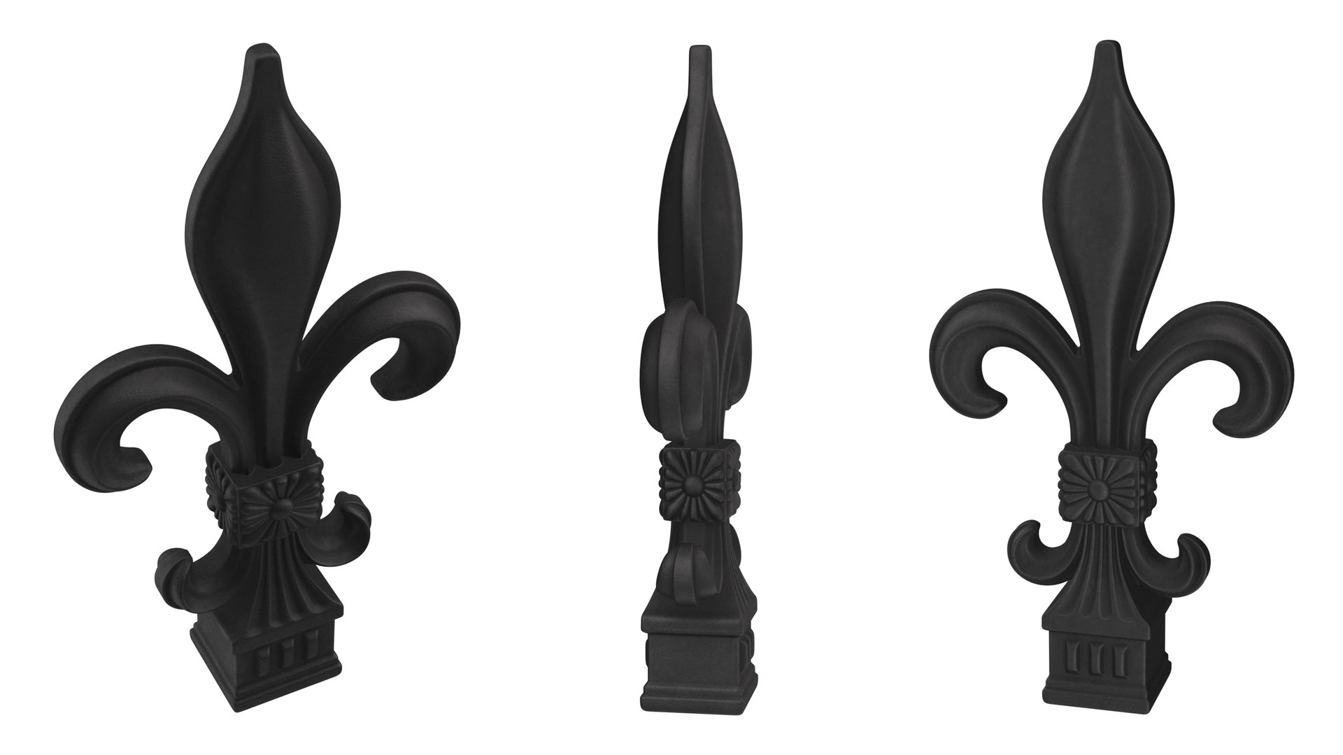 3D Fleur De Lis Sculpture Black - TurboSquid 2221474