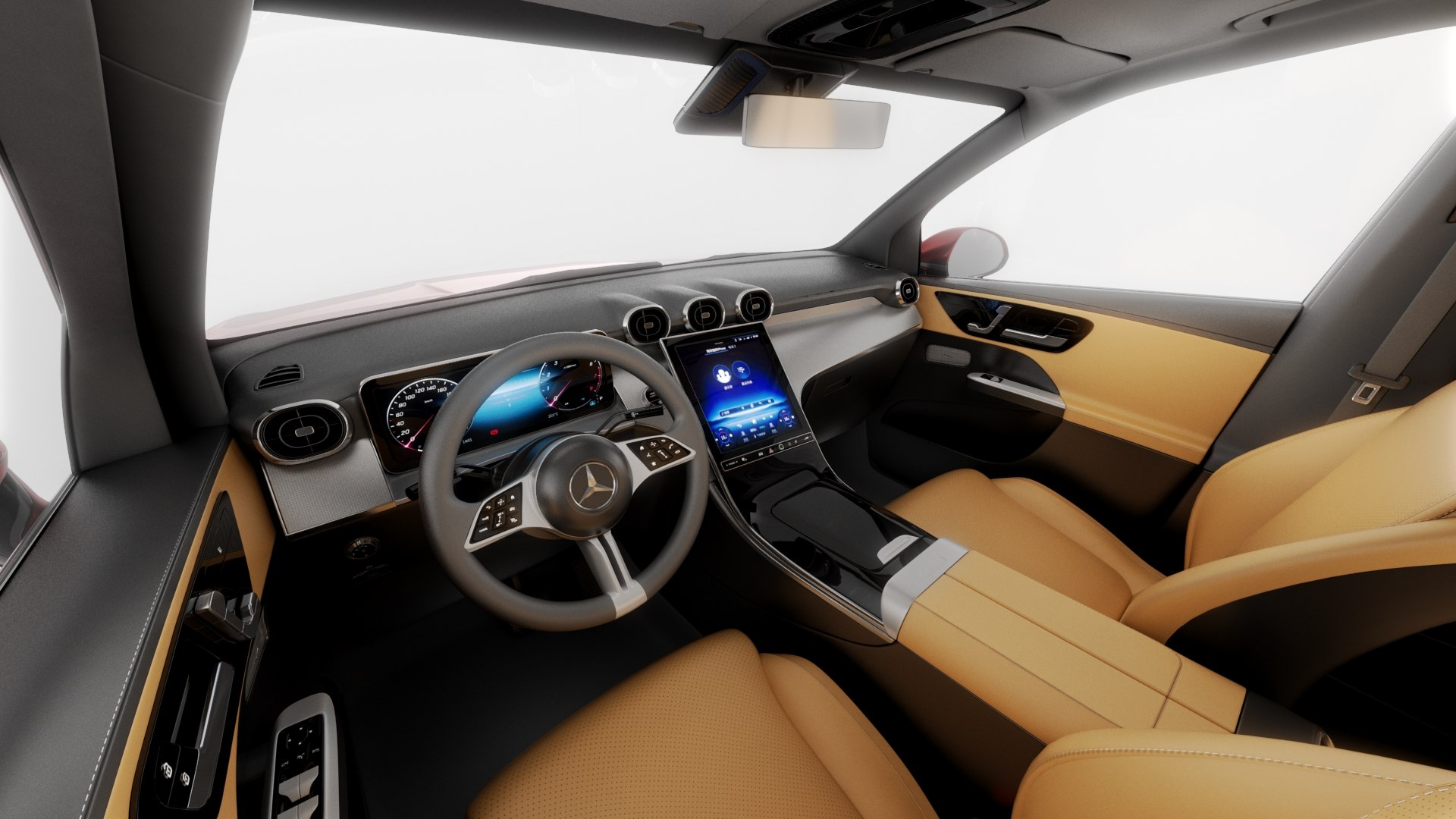Mercedes-Benz GLC 2023 with interior 3D model - TurboSquid 2137766