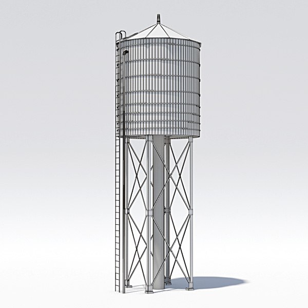 3d model water tower