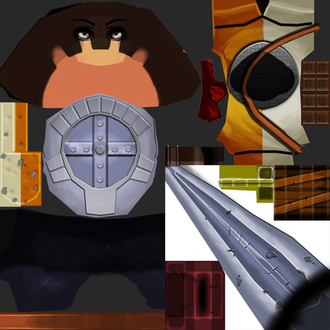 chibi knight - set 3d max