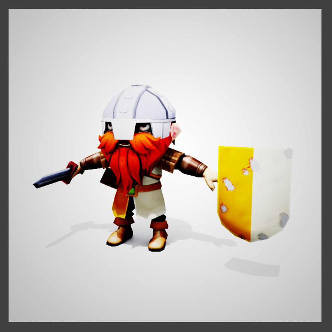 chibi knight - set 3d max