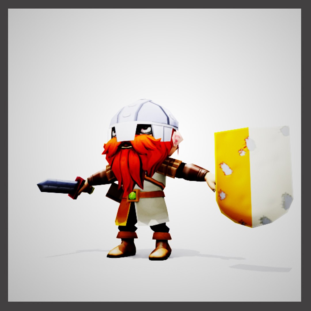 chibi knight - set 3d max