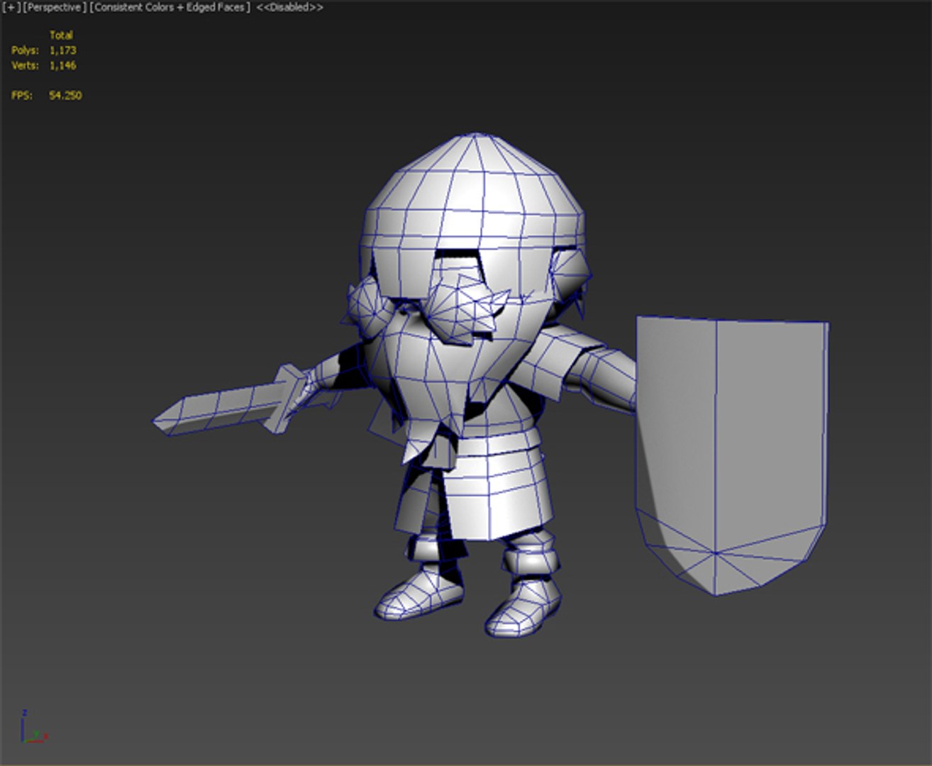 chibi knight - set 3d max