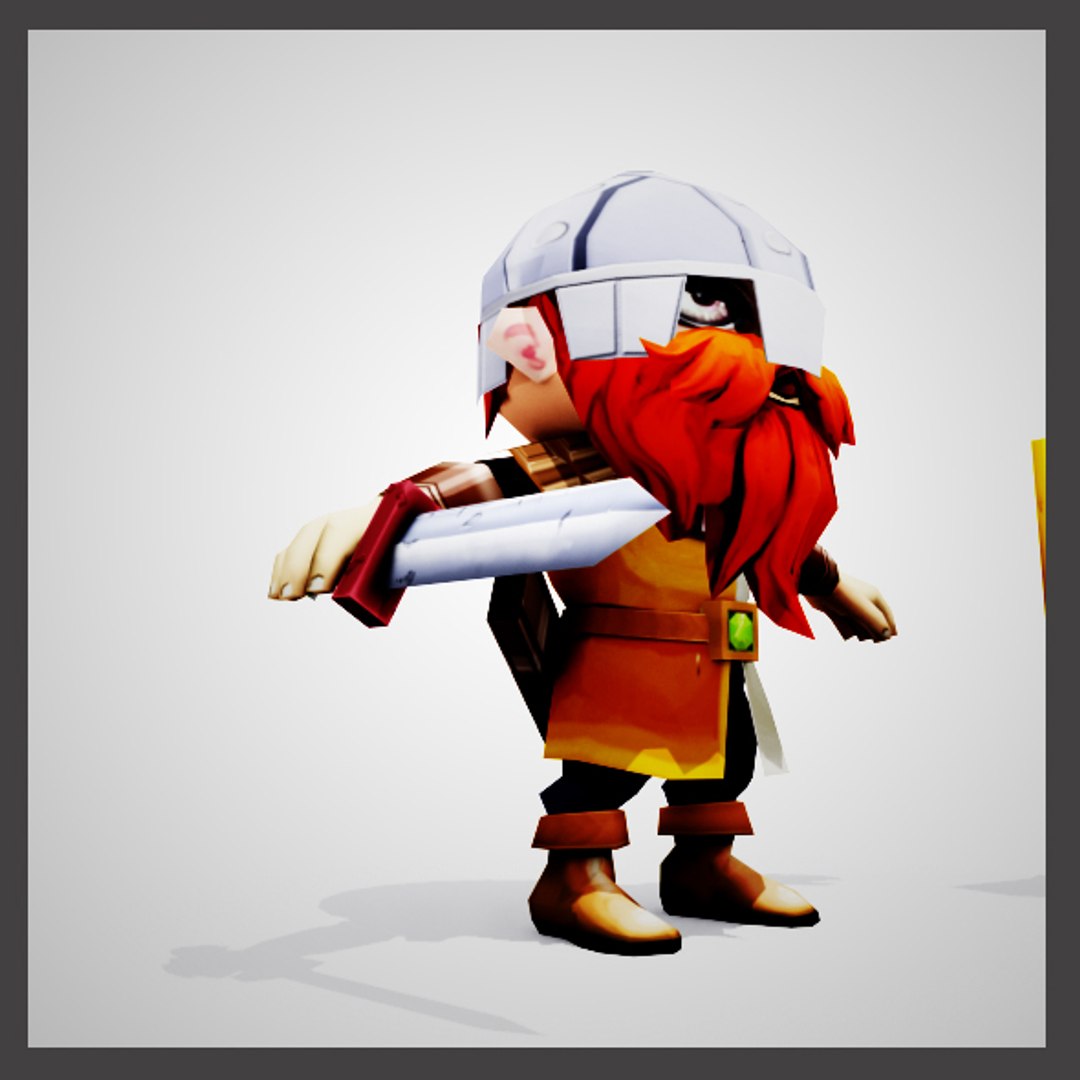 chibi knight - set 3d max