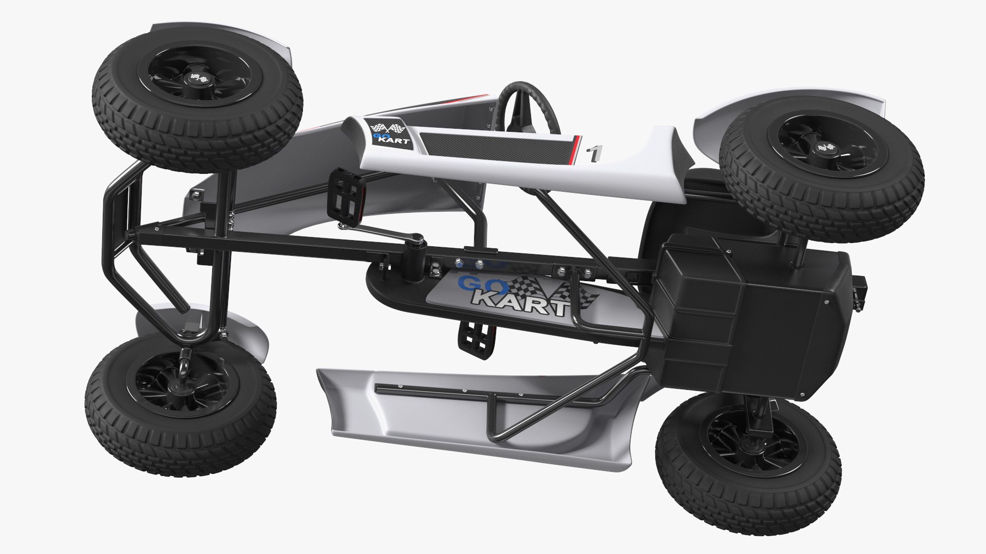 3D Pedal Kart With Frame Race Grey Rigged - TurboSquid 2091947