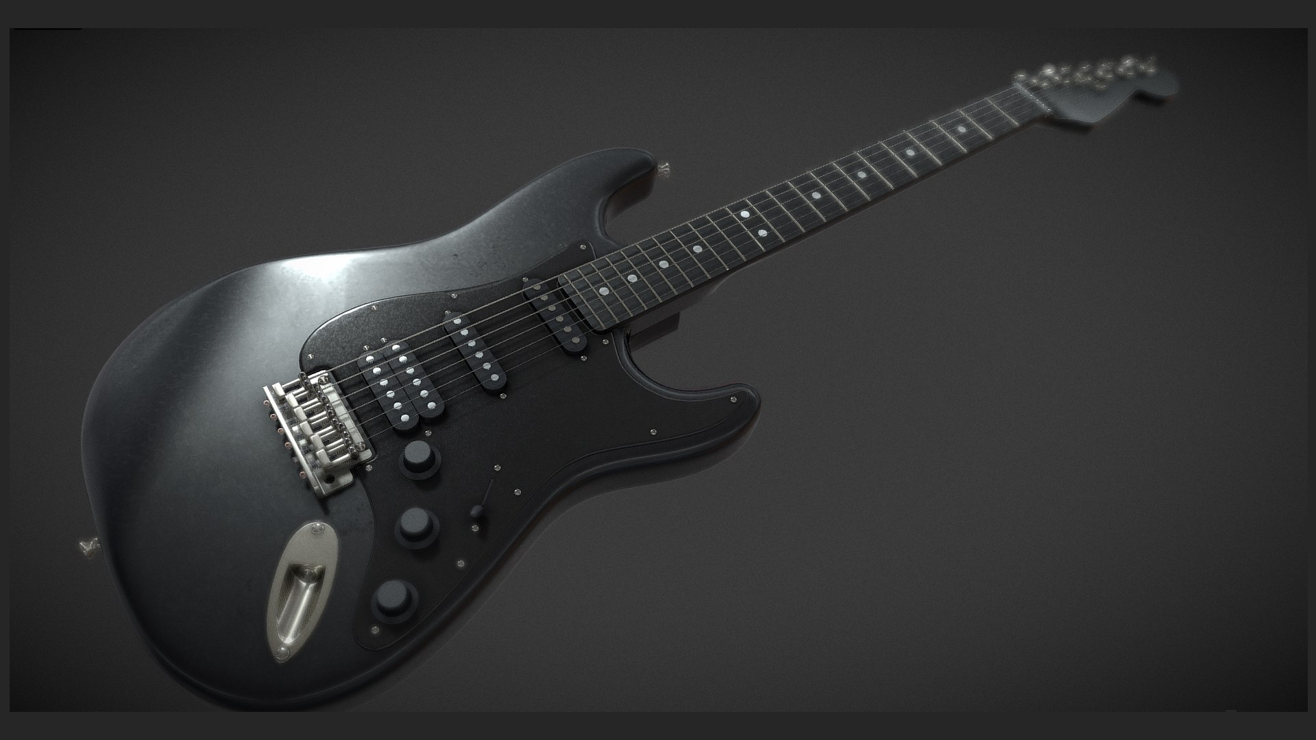 3D Model Black Strat - TurboSquid 1849980