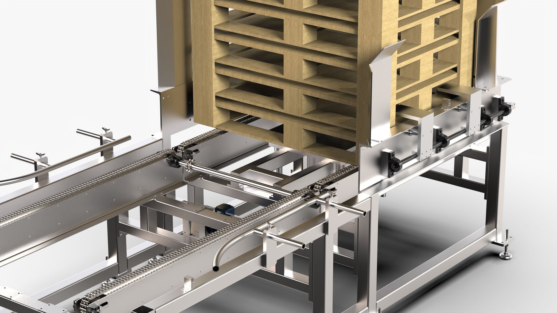 3D Model Automatic Pallet Destacking Machine - TurboSquid 1992796