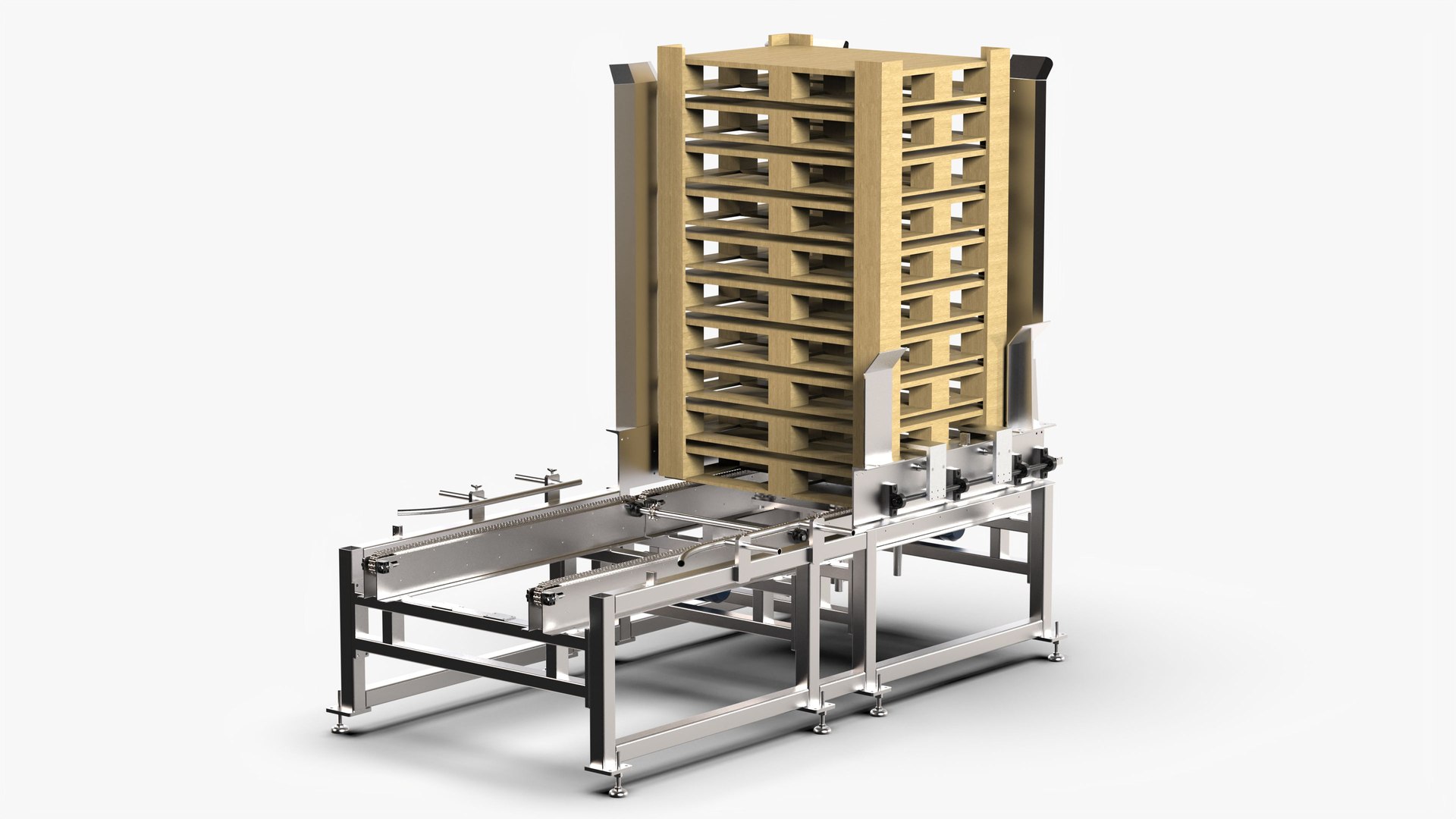 3D Model Automatic Pallet Destacking Machine - TurboSquid 1992796