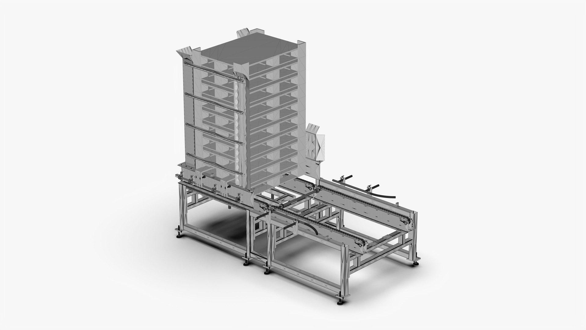 3D Model Automatic Pallet Destacking Machine - TurboSquid 1992796