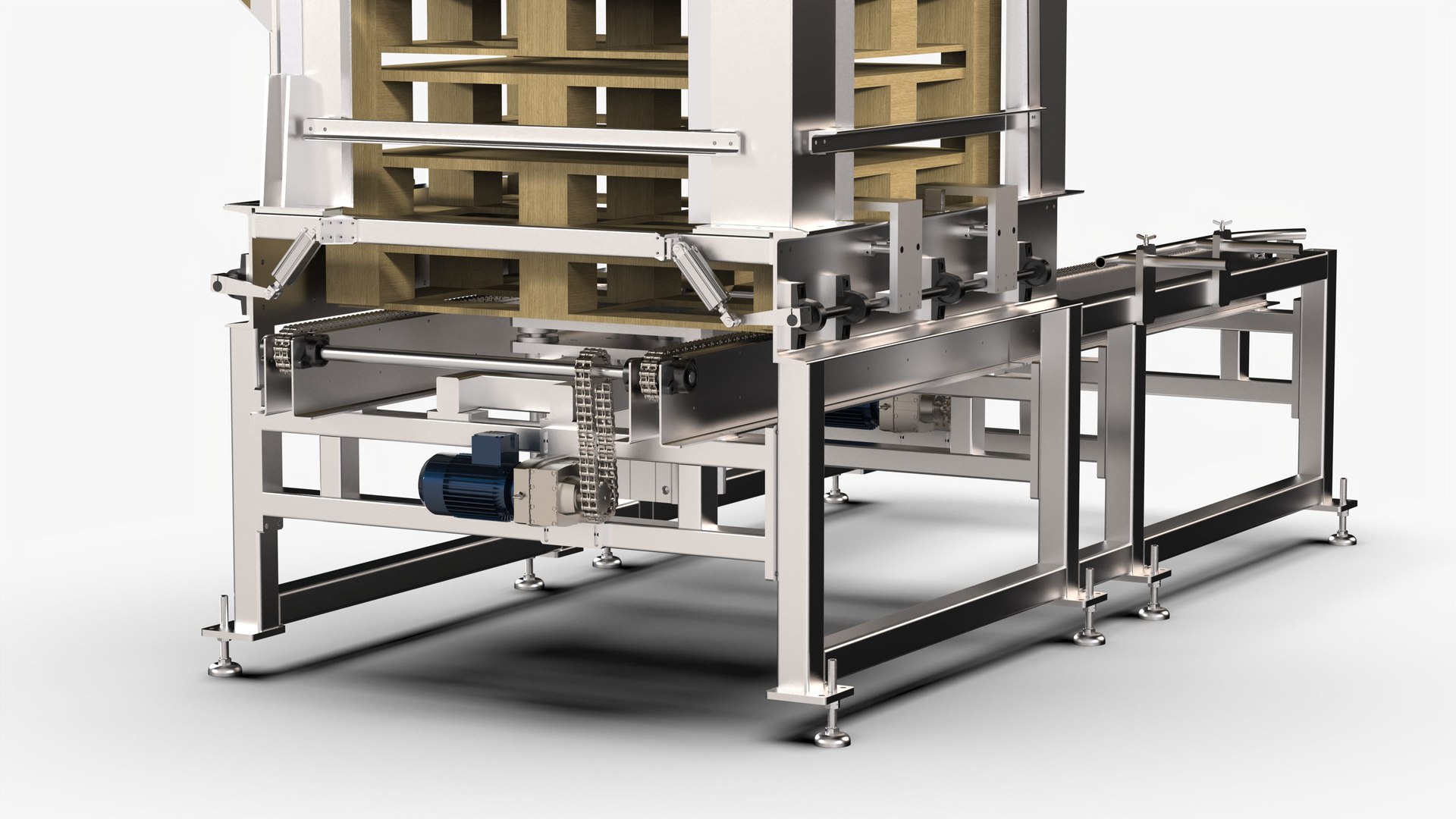 3D Model Automatic Pallet Destacking Machine - TurboSquid 1992796