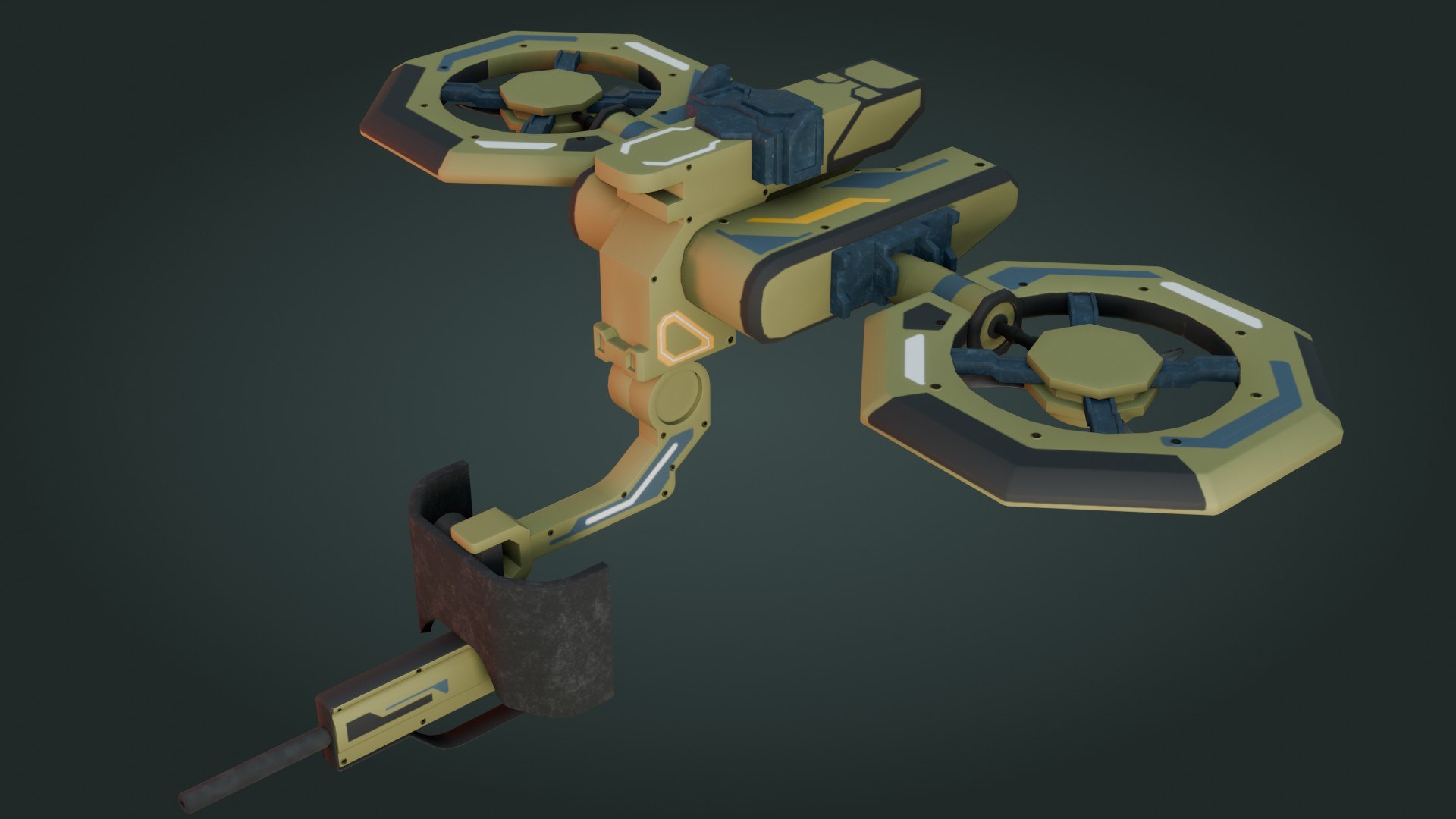 3D Sci-Fi Drone - Low Poly - Game Ready - PBR - TurboSquid 2228555