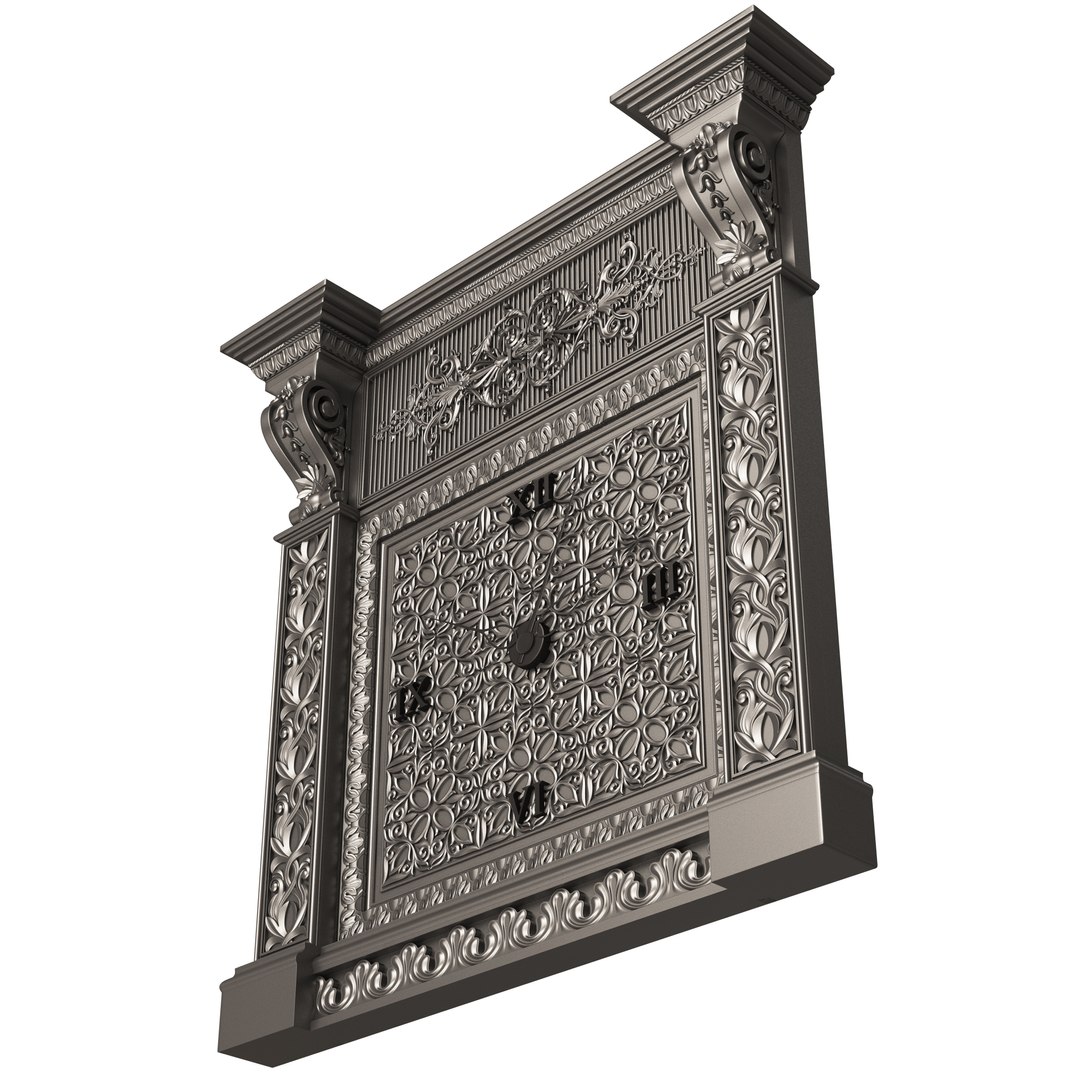 Classic Clock 02 Chrome Model - TurboSquid 2137254
