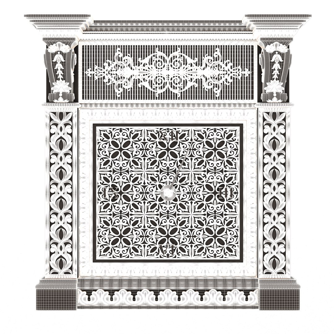 Classic Clock 02 Chrome Model - TurboSquid 2137254