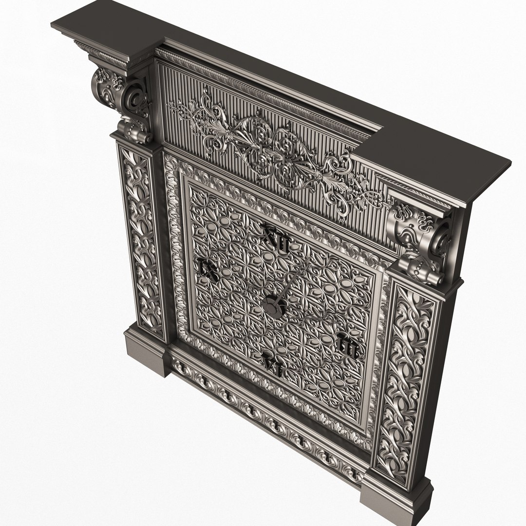 Classic Clock 02 Chrome Model - TurboSquid 2137254